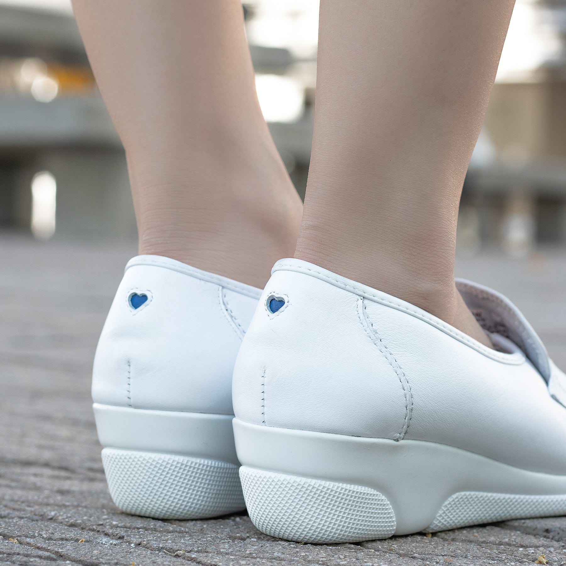Nurse Mates | Pennie White Classic Slip-on Nursing Shoes | Ping Kee Shoes